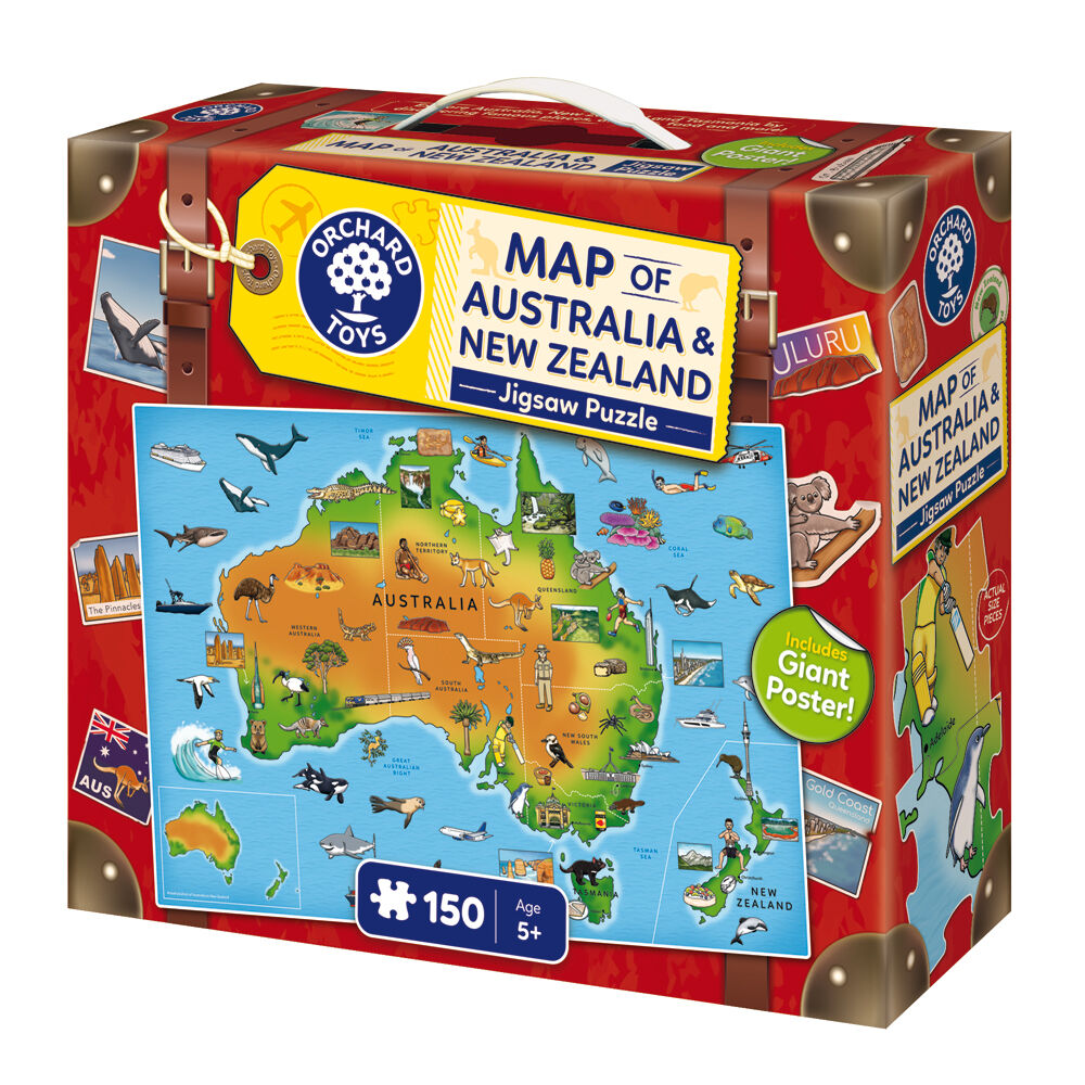 Orchard Jigsaw - Map of Australia & New Zealand — Arkhaven Games & Hobbies