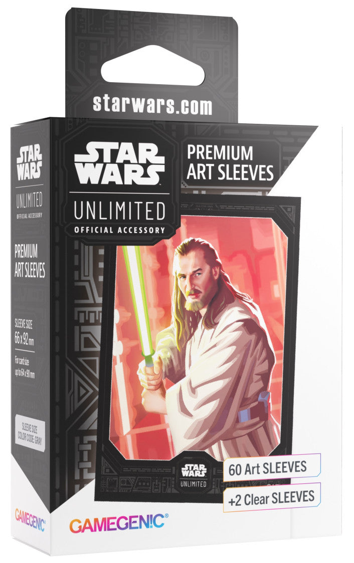 Gamegenic SWU Art Sleeves: Qui-Gon Jinn — Arkhaven Games & Hobbies