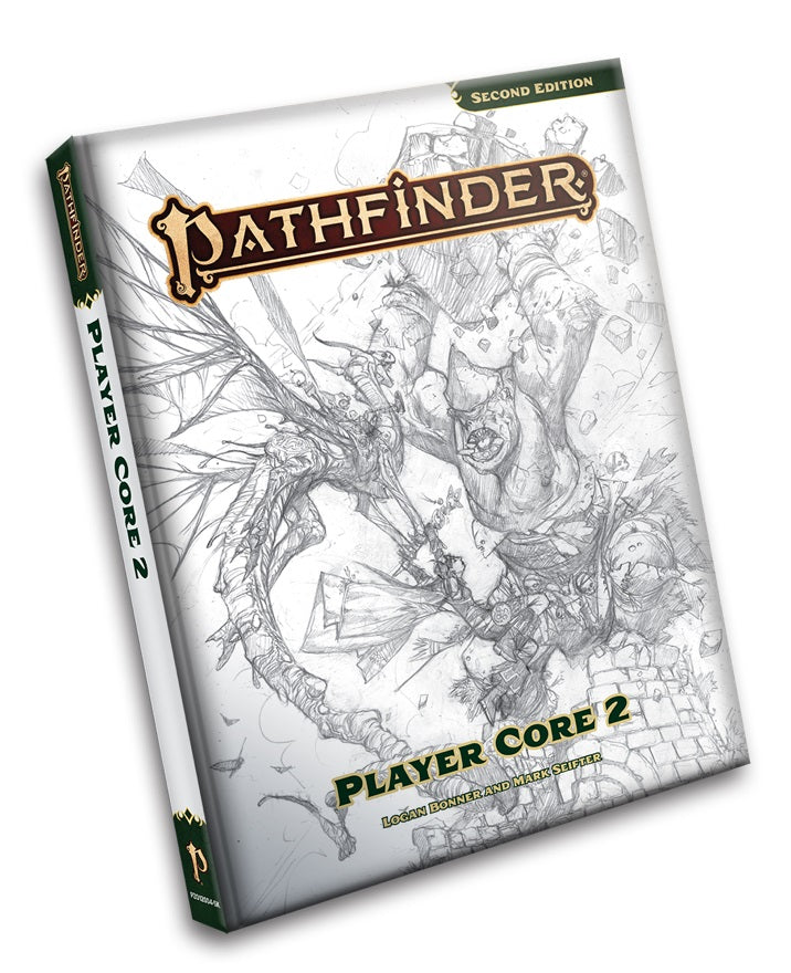 Pathfinder 2nd: Player Core 2 Sketch Cover — Arkhaven Games & Hobbies