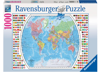 Ravensburger - Political World Map 1000 pieces — Arkhaven Games & Hobbies